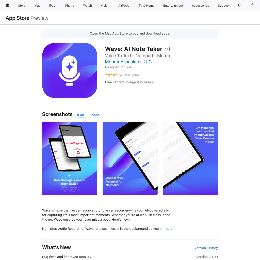 Wave AI Note Taker, Transcription and Summary Tool - Wave: AI 음성 기록기