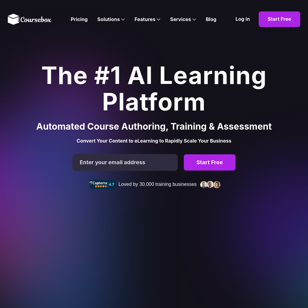 Coursebox - Créateur de Cours IA | eLearning plus rapide et engageant