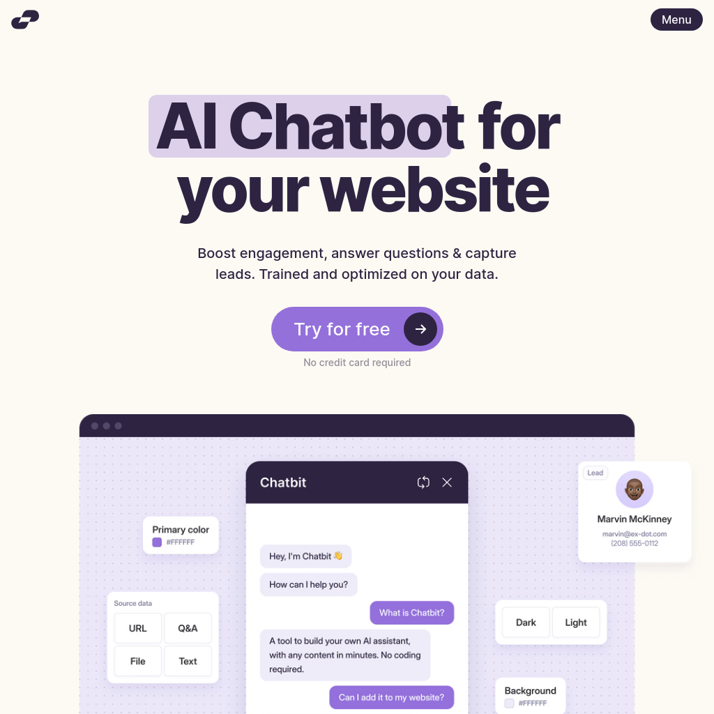 Chatbit - Chatbit – 웹사이트를 위한 AI 챗봇