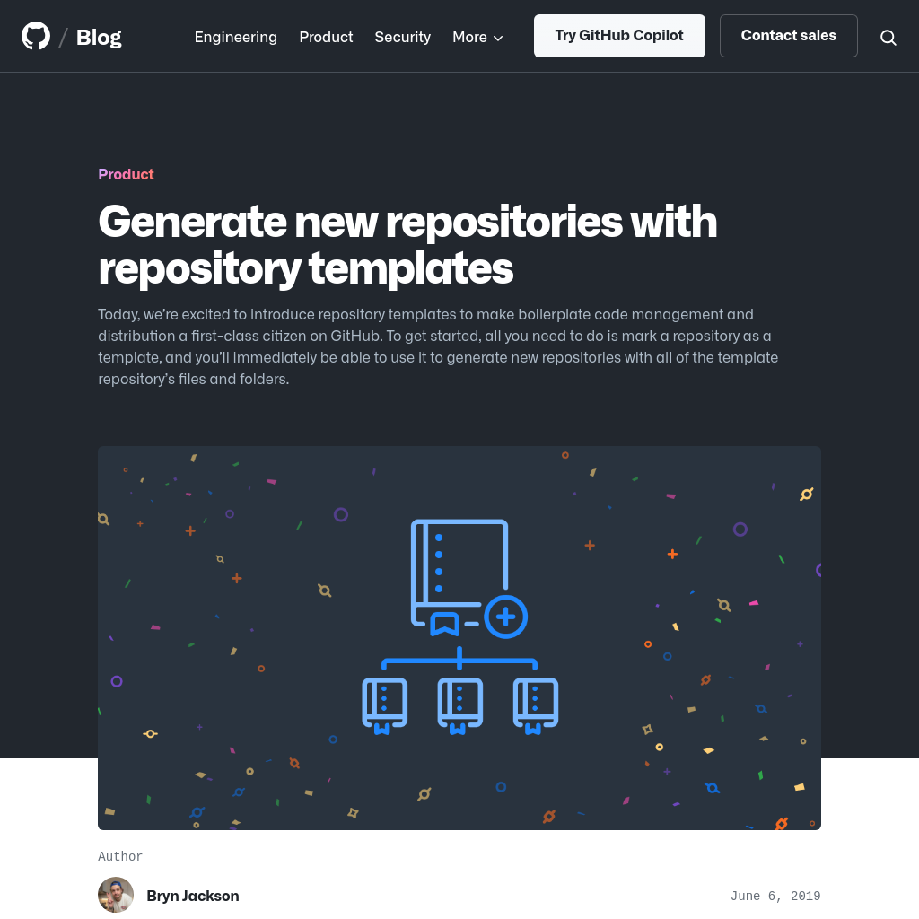 Github Repository Template - リポジトリテンプレートを使って新しいリポジトリを生成