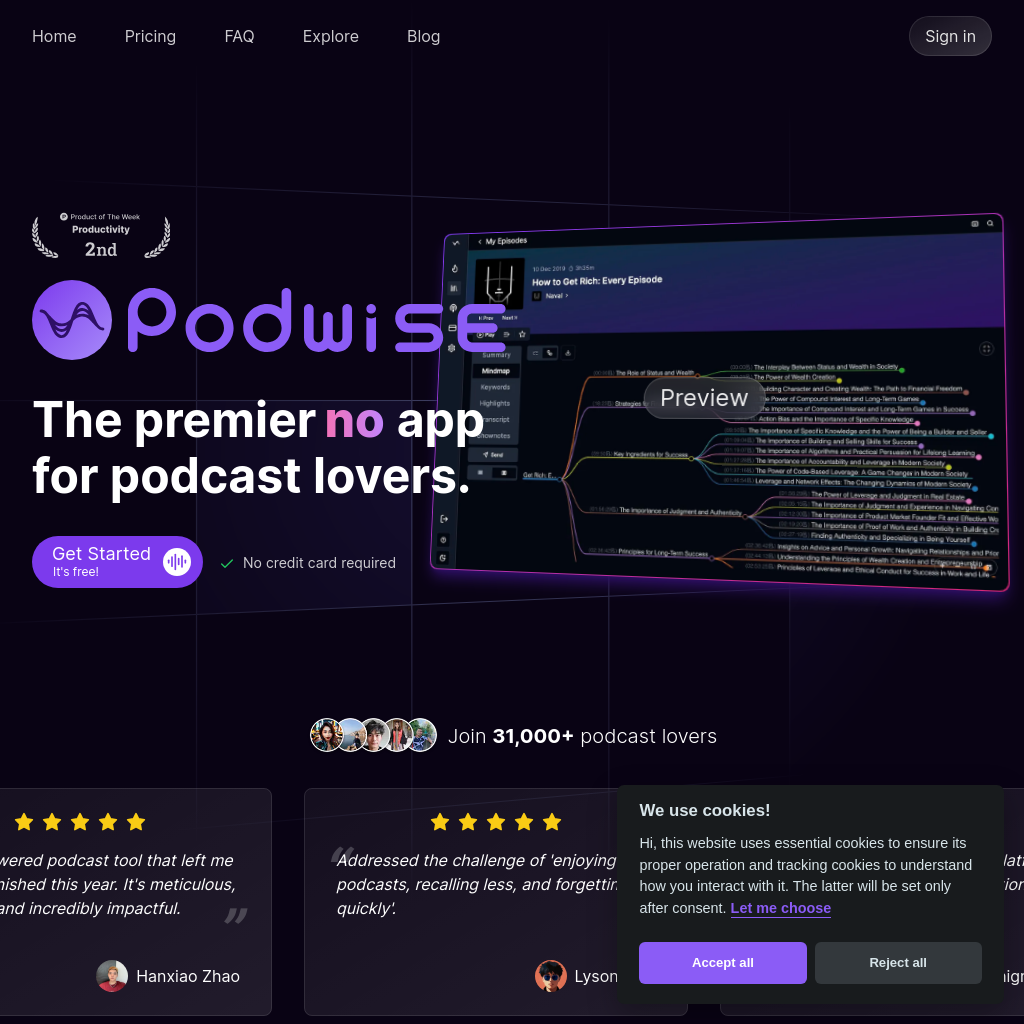 Podwise - Podwise - 以10倍速度获取播客知识