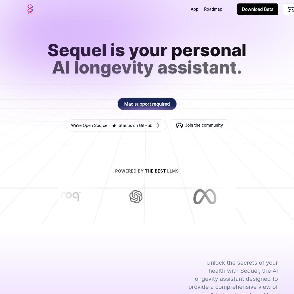 Sequel AI - AI Longevity Assistant for Personalized Health Insights