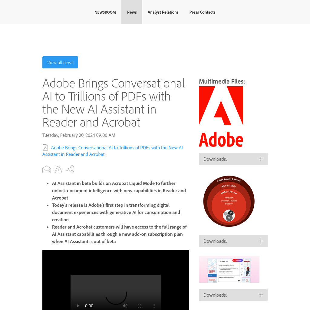 Adobe AI Assistant - Adobe의 새로운 AI 어시스턴트로 PDF 경험 혁신