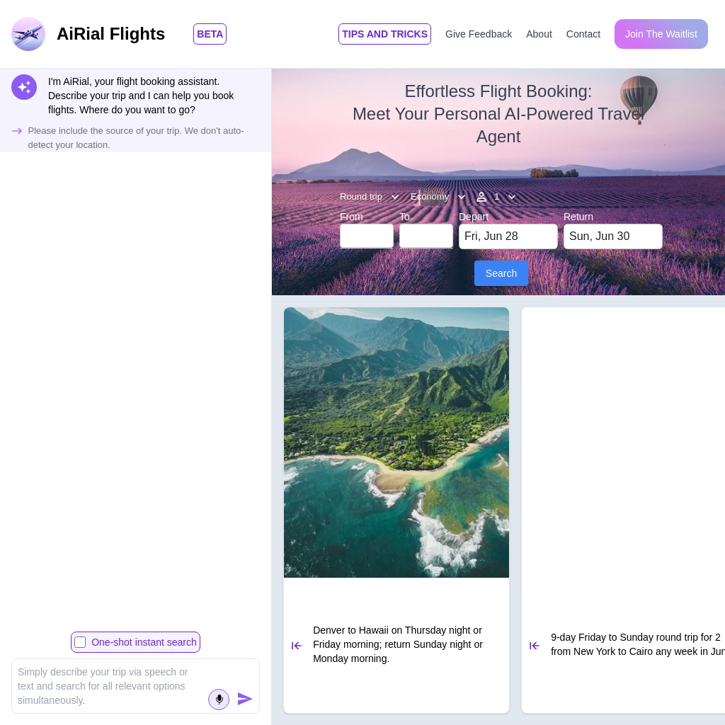AiRial Flights - AiRial Travel：智能旅游助手