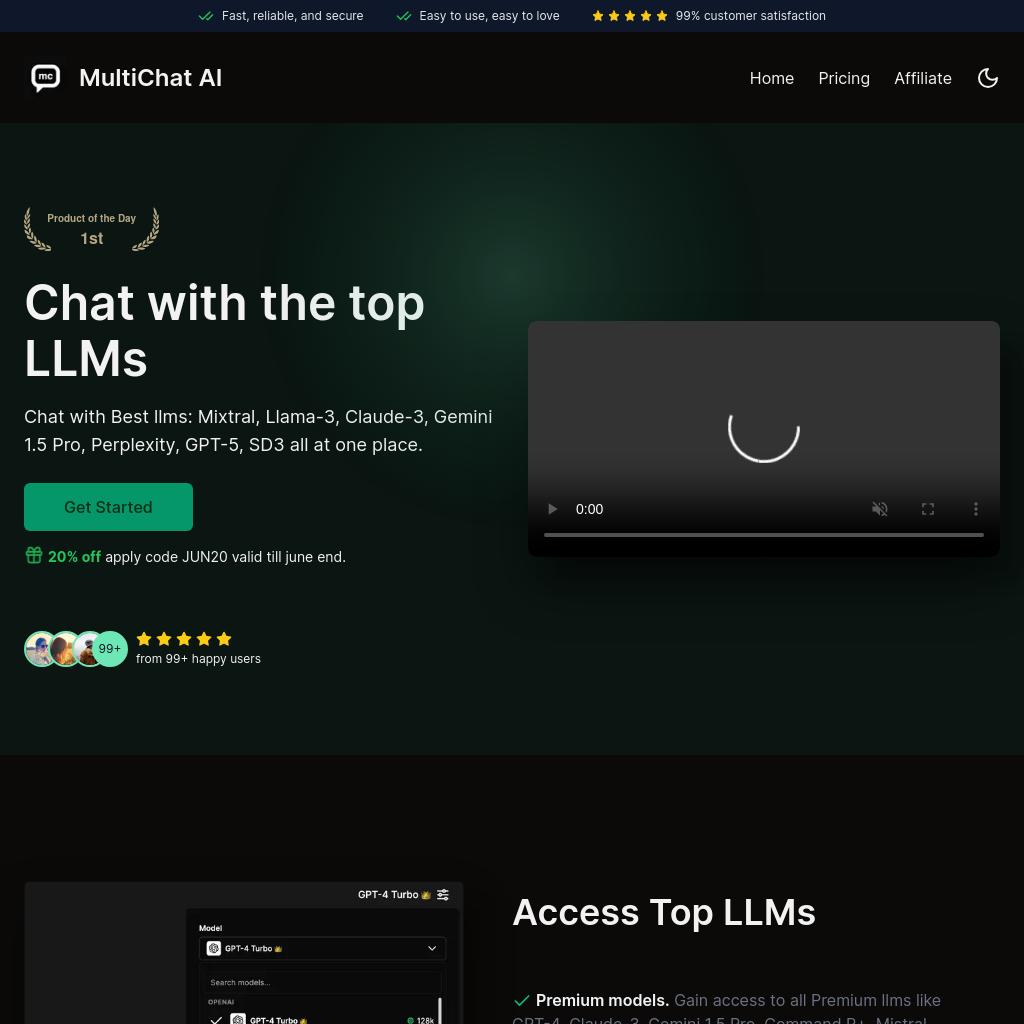 MultiChat AI - 멀티챗 AI - 최상위 LLM과의 대화