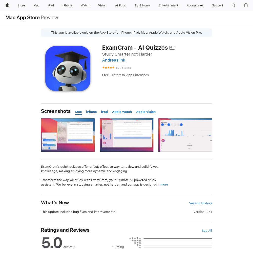 ExamCram - ExamCram - AI Quizzes for Smart Studying