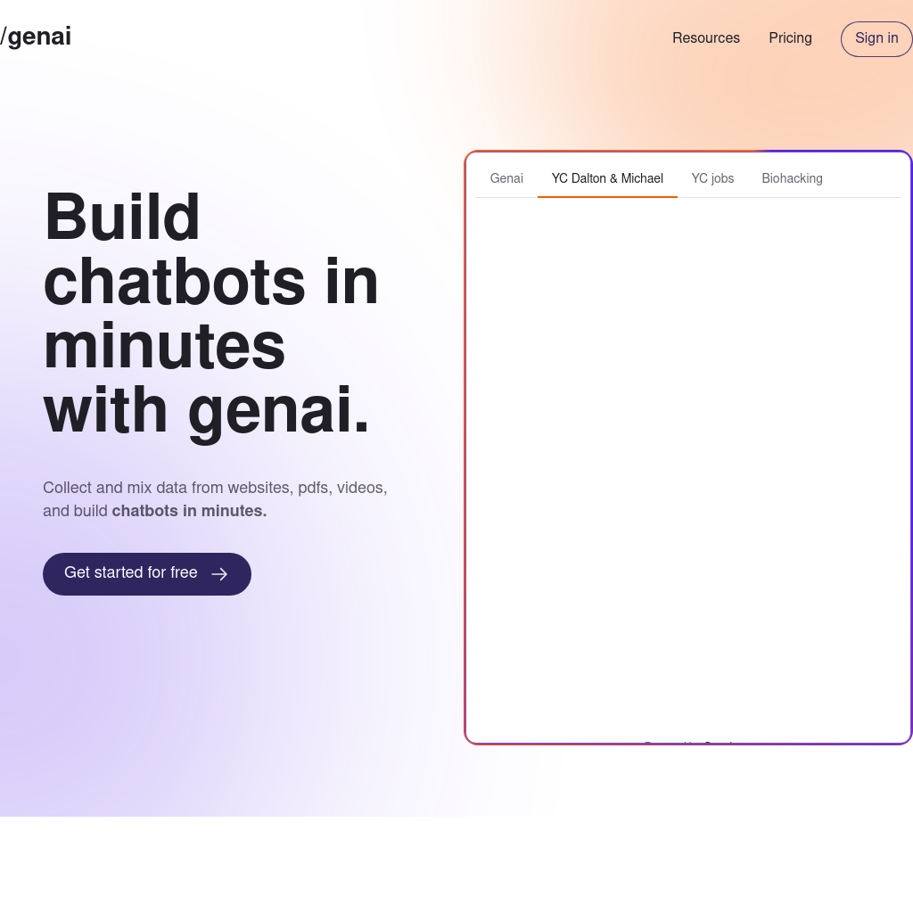 Genai - Genai | Chatbots for everyone and everything