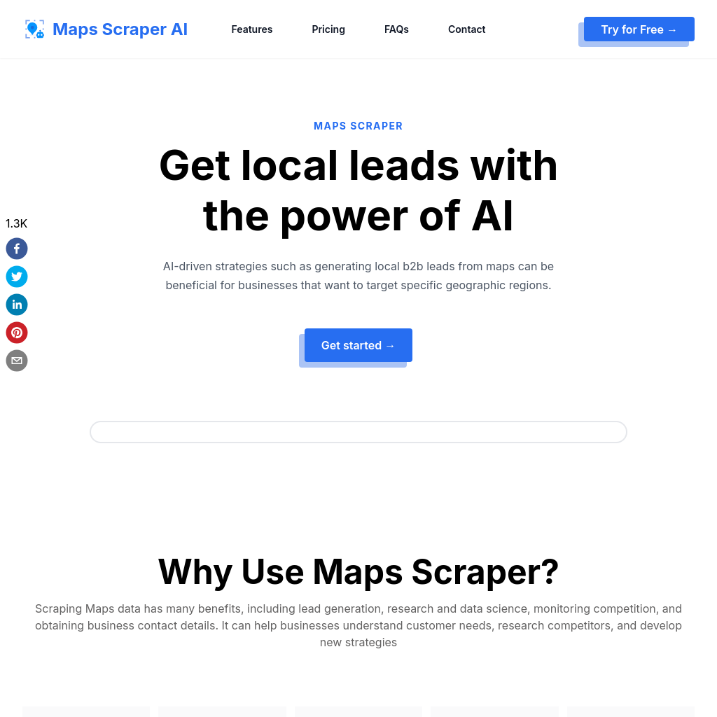 Maps Scraper AI - Maps Scraper & Leads Data Extractor | MapsScraperAI