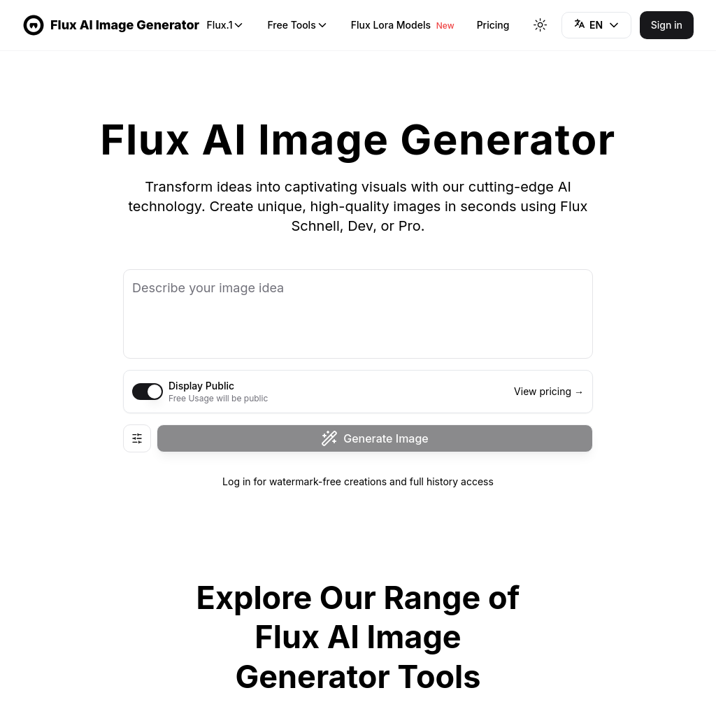 Flux AI Image Generator - Flux AI Image Generator - Advanced AI-Powered ...