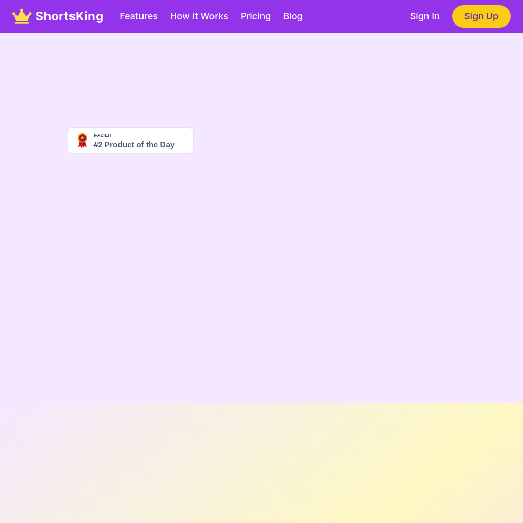 ShortsKing - ShortsKing: Automate Your Social Media Content