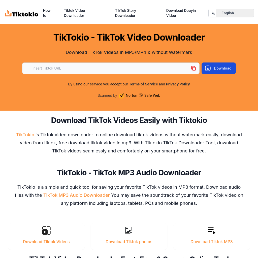 Tiktokio - Tiktokio - TikTok视频下载工具
