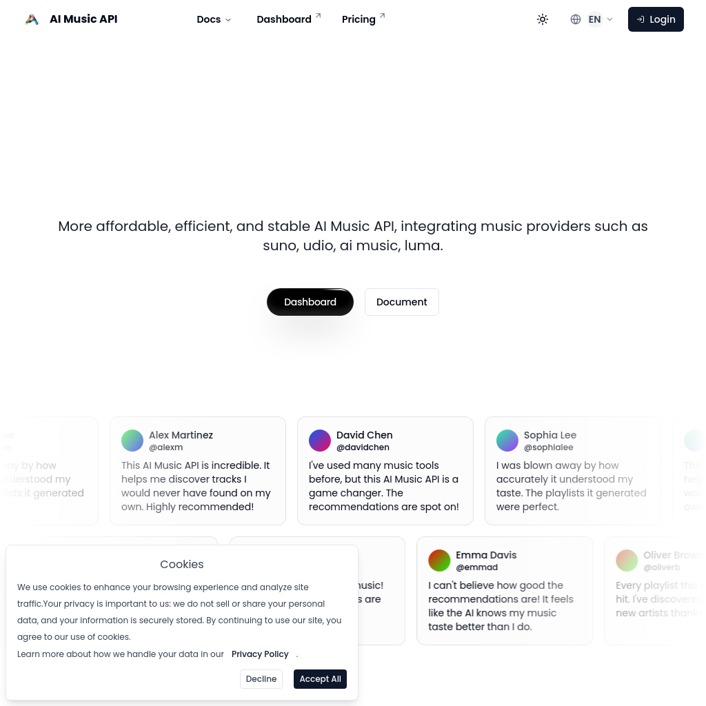 AI Music API - AI 音乐 API
