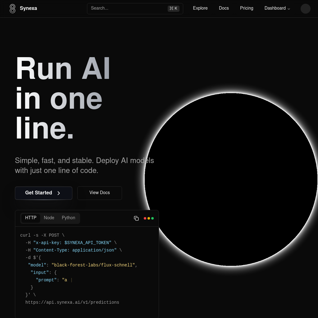 Synexa AI - Synexa：快速、简单的AI模型部署