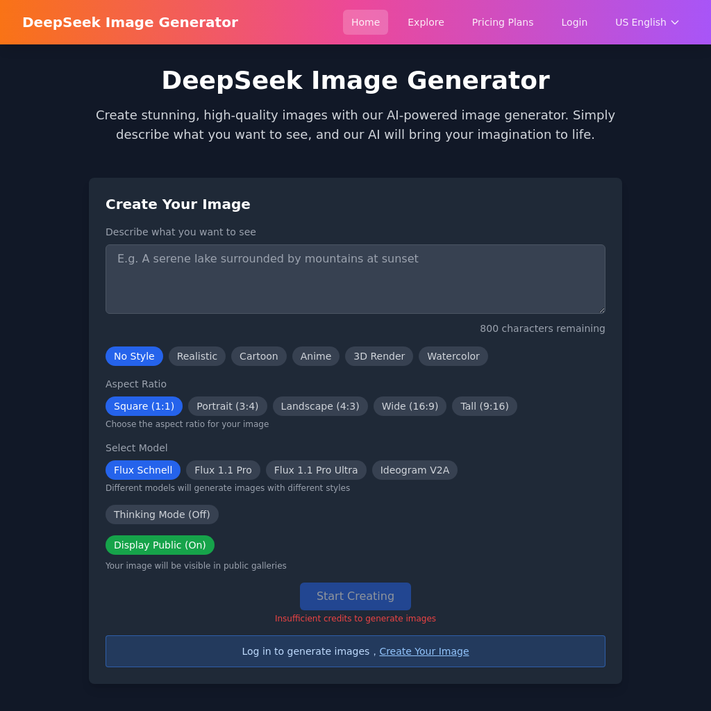 DeepSeek Image Generator - DeepSeek Image Generator