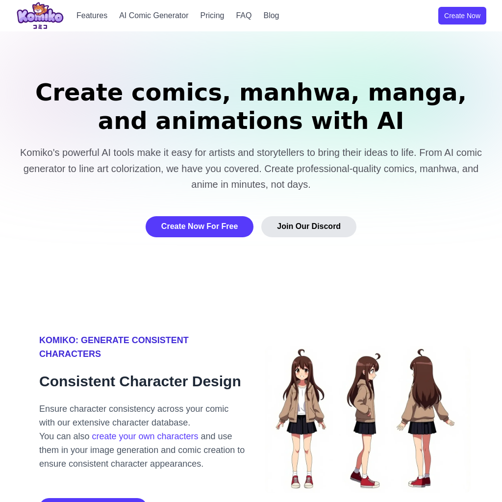 Komiko - Générateur de Comics IA Komiko