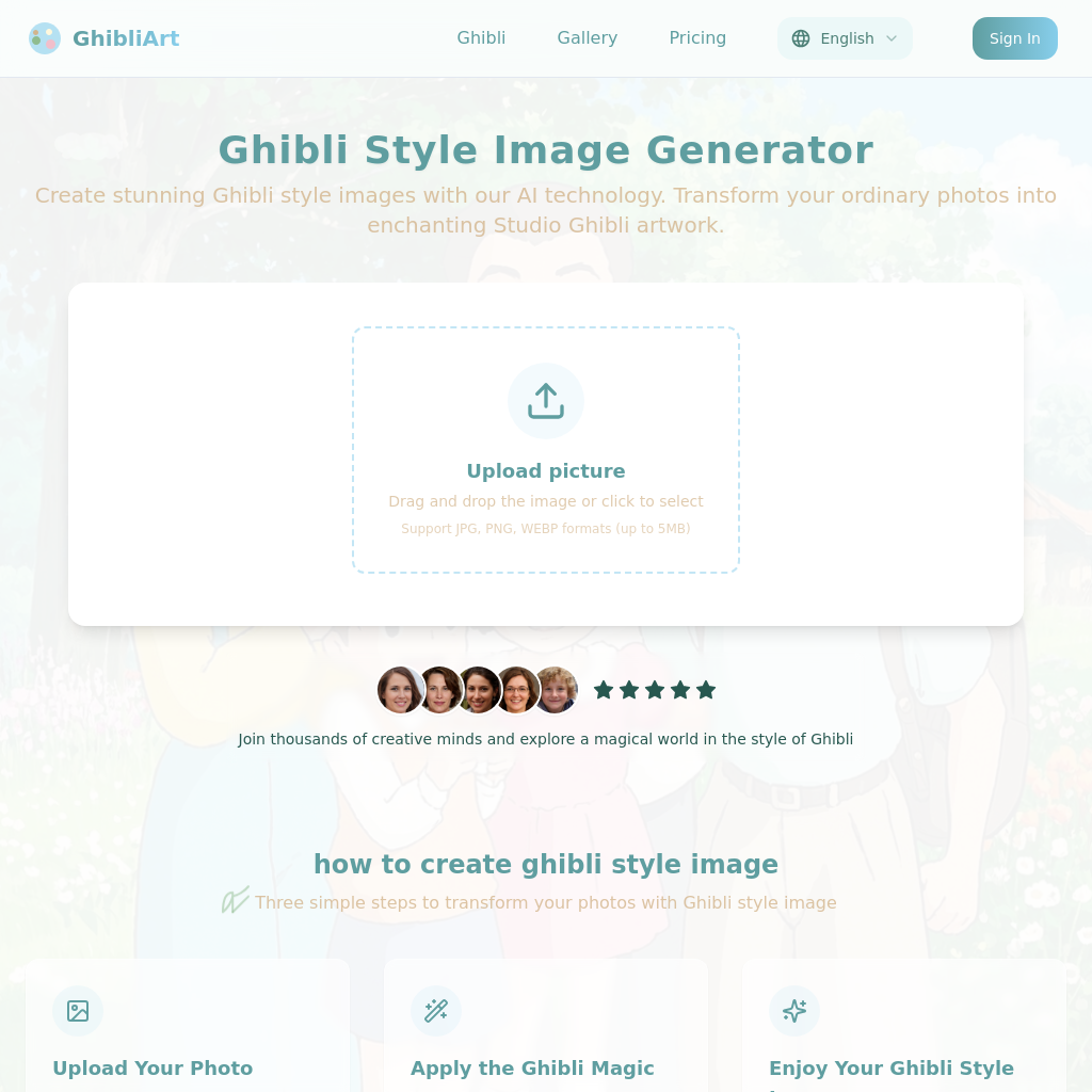 Ghibli Style Image Generator - Ghibli风格图像生成器
