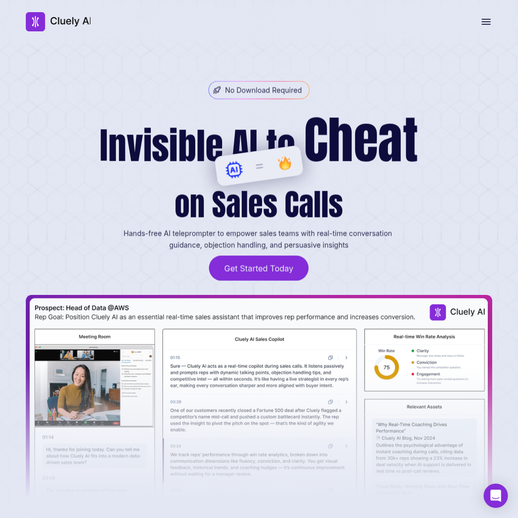 Cluely - Cluely AI Sales Copilot
