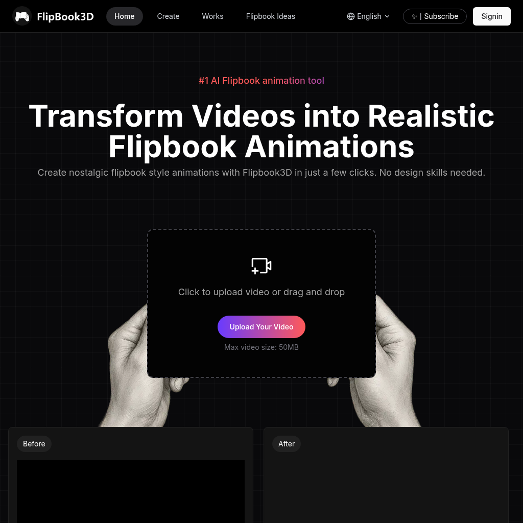 Flipbook3D - Flipbook3D - AI Flipbook Animation Tool