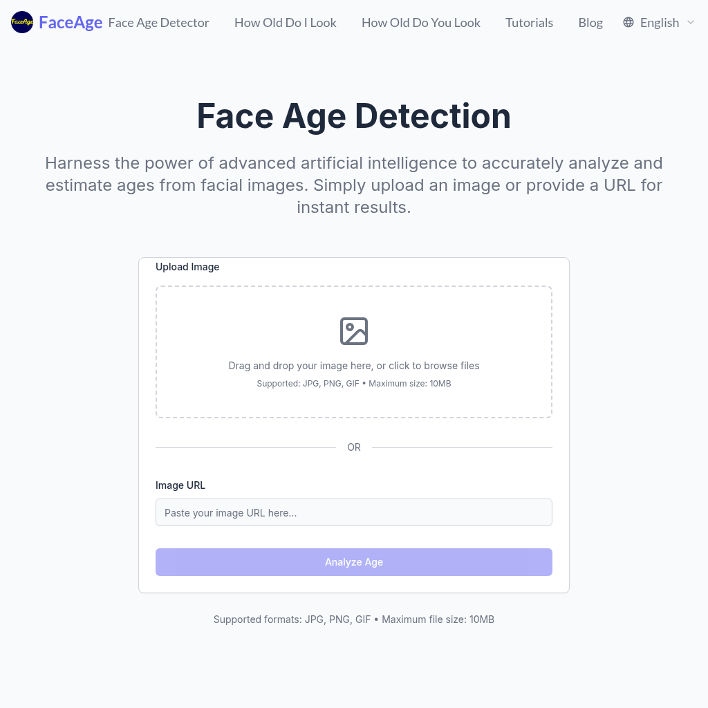 face age - FaceAge 面部年龄检测系统