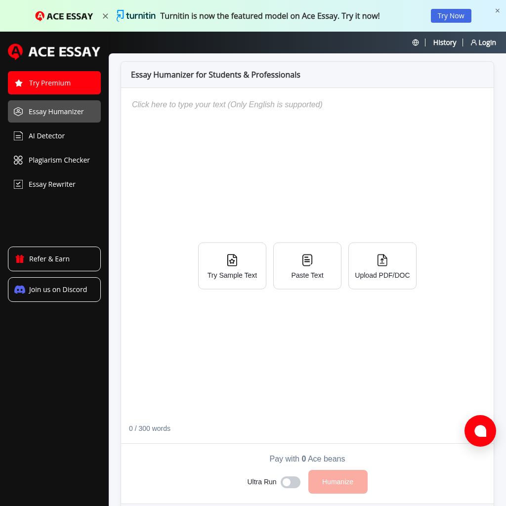 AceEssay - Ace Essay Humanizer - AI Text to Human-Like Content Converter