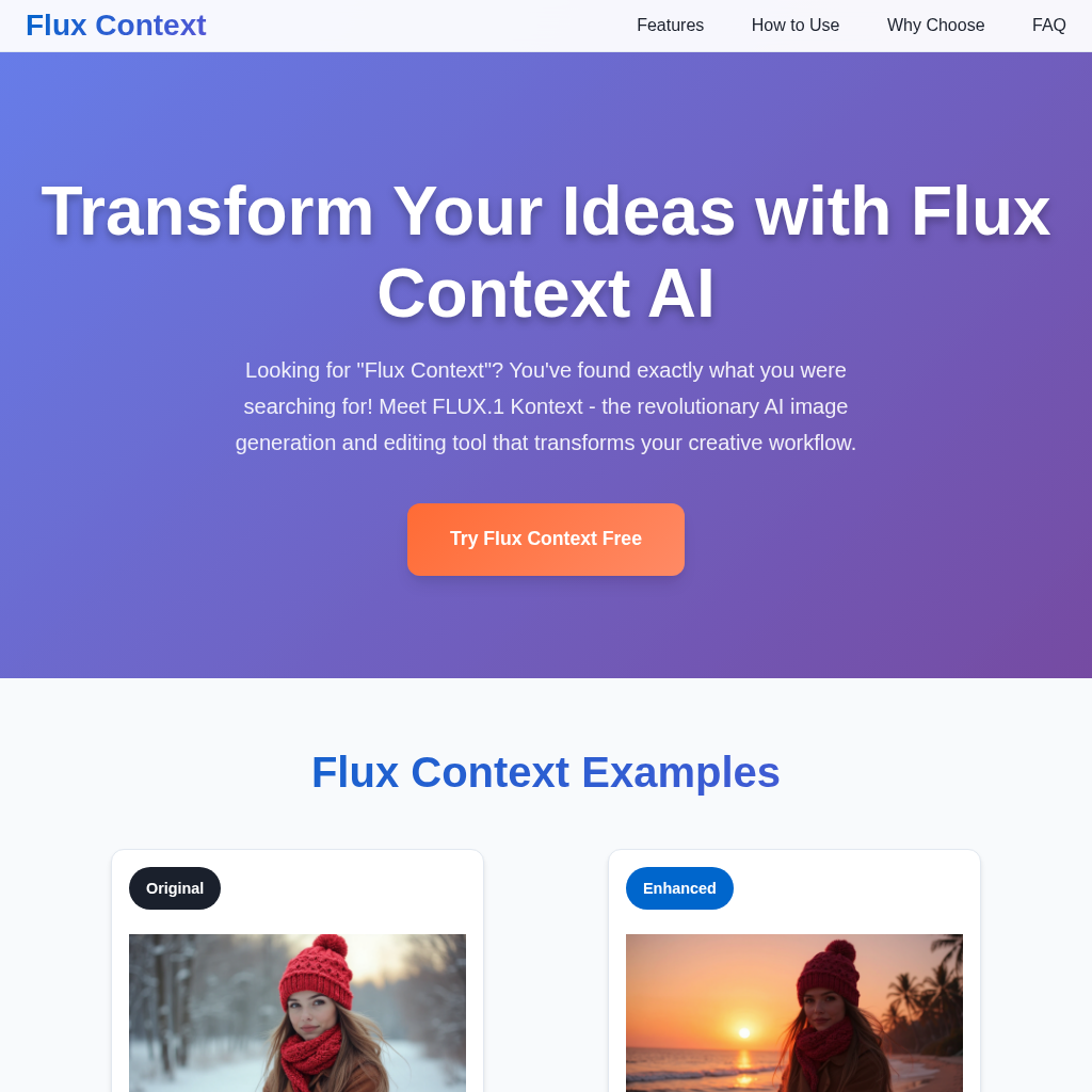 flux context - Flux Context - AI Image Generation & Editing Tool