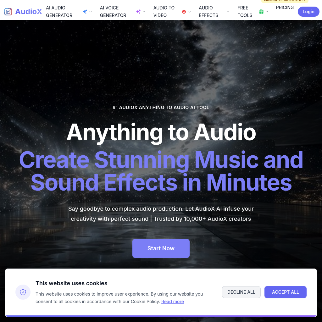 AudioX - AudioX - AI Audio Generator and Converter