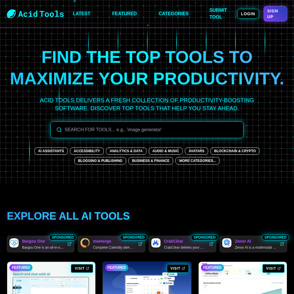 Acid Tools - Bargou One: All-in-One AI Suite for Creative and ...