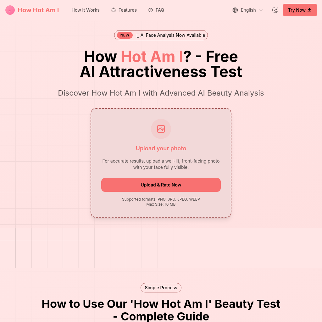 How Hot Am I - How Hot Am I - AI Beauty Analysis Tool