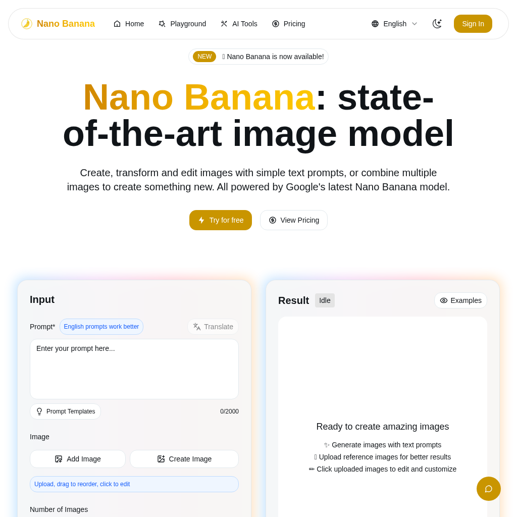 Nano Bananax - Nano Banana - AI-Powered Image Generation and Editing