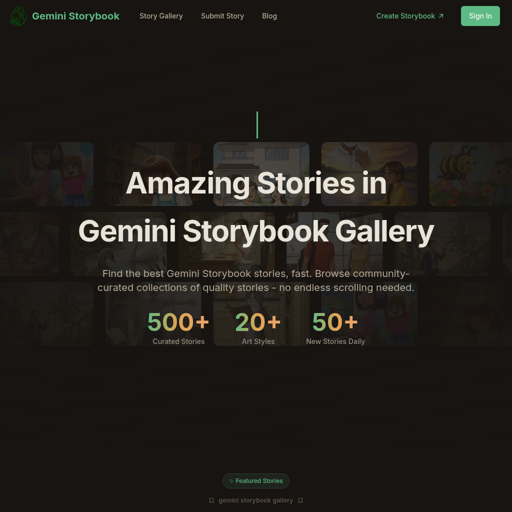 Gemini Storybook Gallery - Gemini Storybook - AI生成故事平台