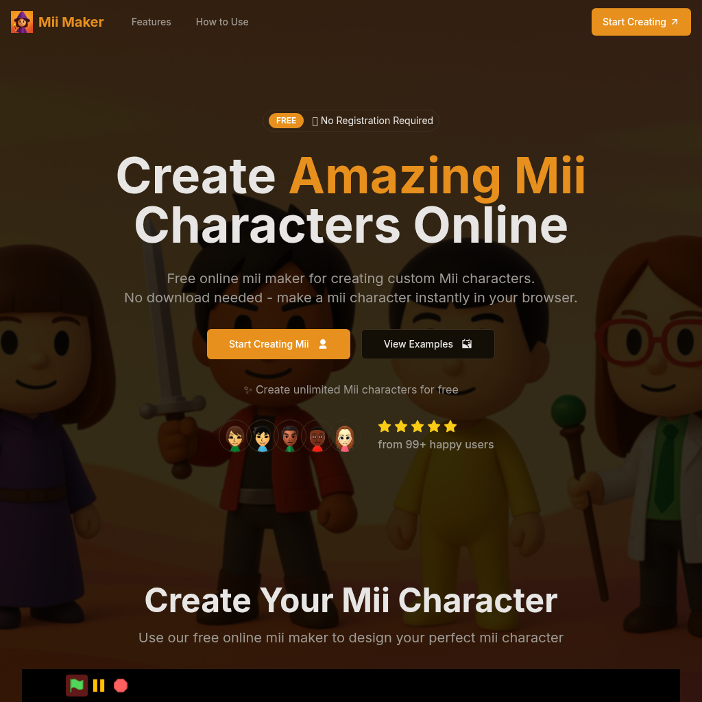 Mii maker - Mii Maker - Free Online Mii Character Creator
