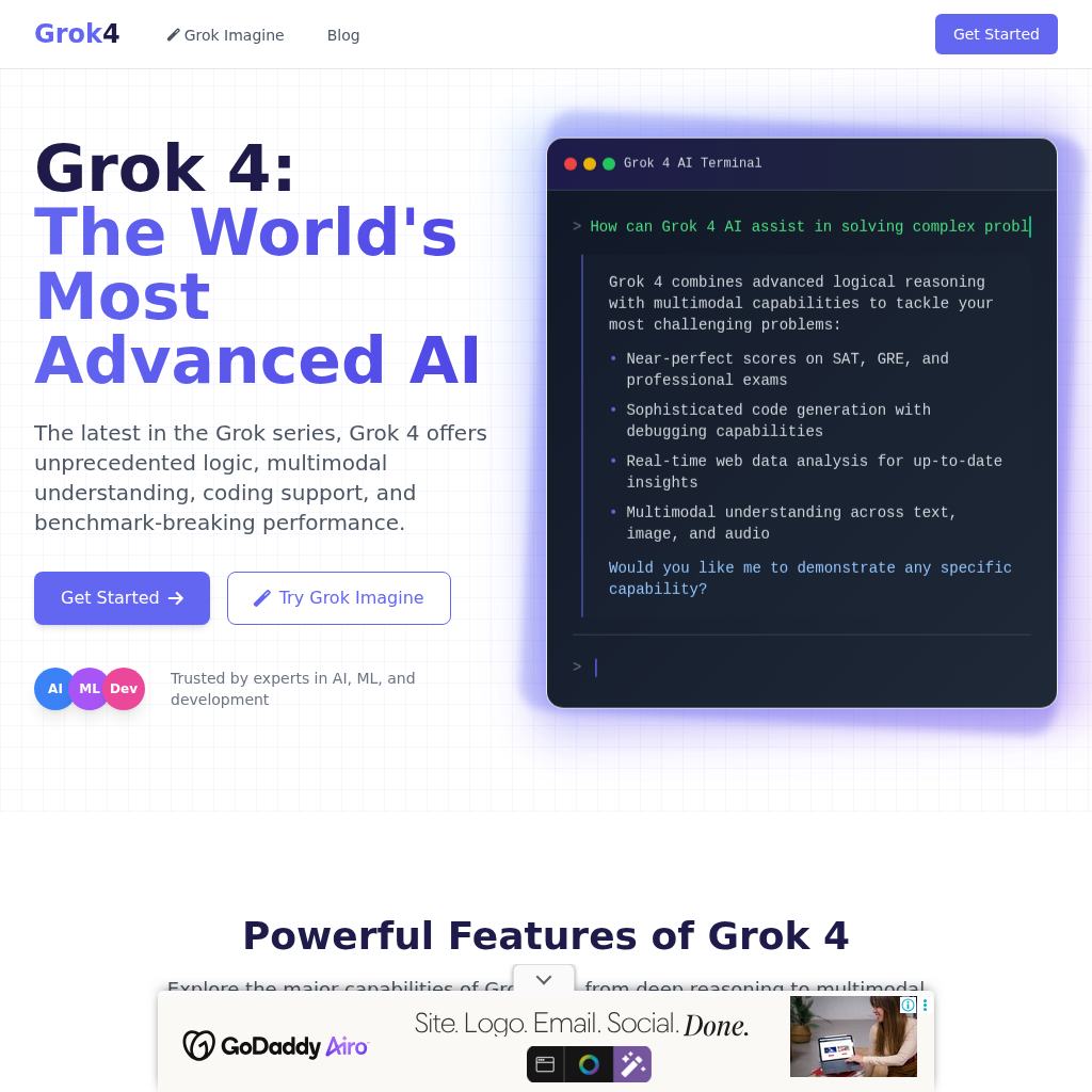 Grok 4 AI - Grok 4 - The World's Most Advanced AI