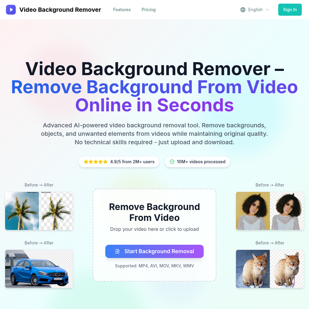 video background remover - AI-Powered Video Background Remover