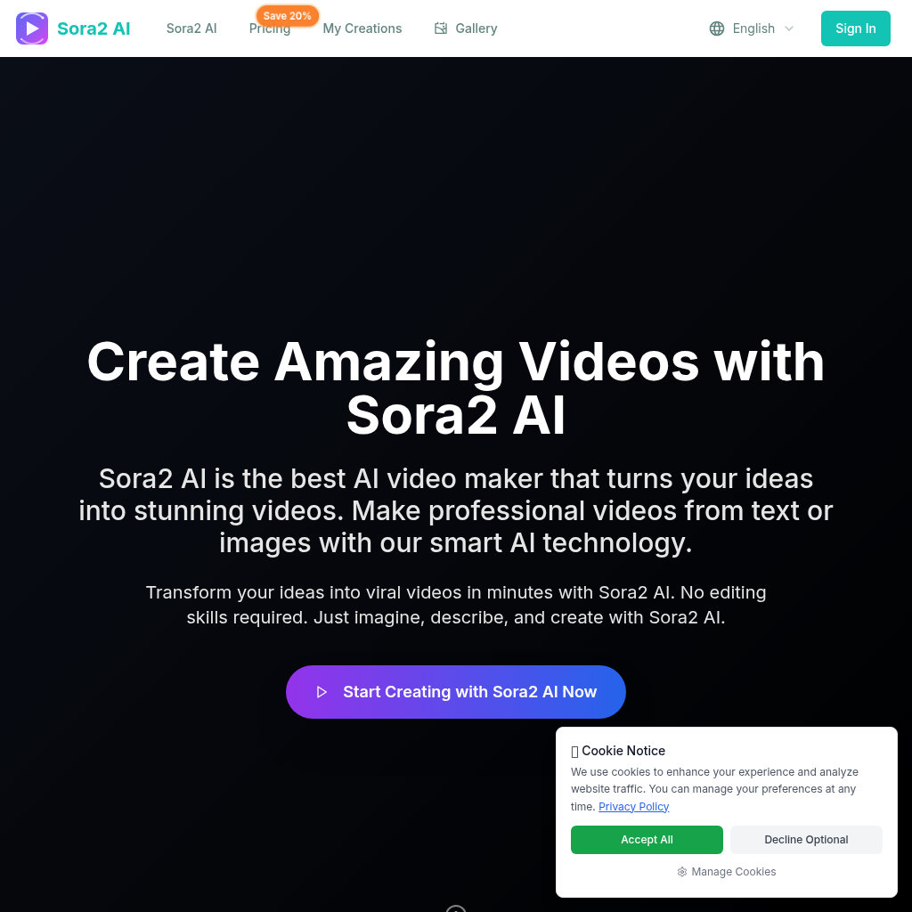 sora2 ai - Sora2 AI - 高效的视频生成工具