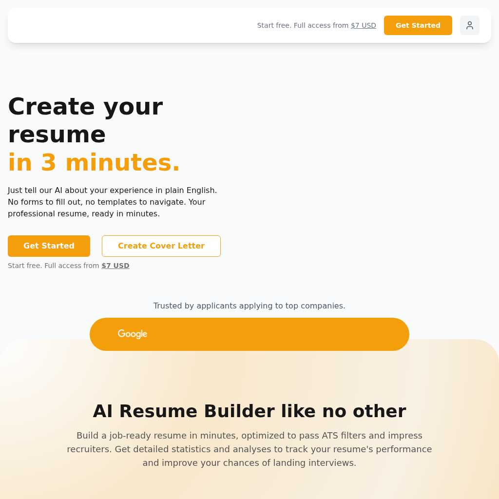 Yotru Resume Builder - Yotru AI Resume Builder: Fast, ATS-ready resumes and tailored cover letters.