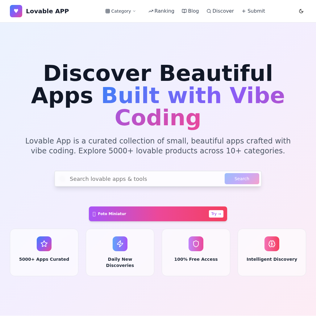 Lovable APP - Lovable APP - La plateforme des applications magnifiques ...
