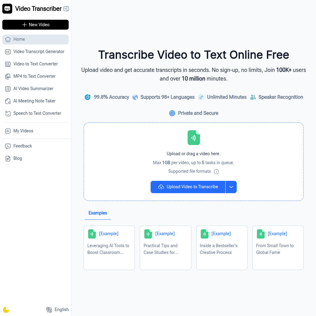 Video Transcriber - Video Transcriber AI – Transcribe Video to Text ...