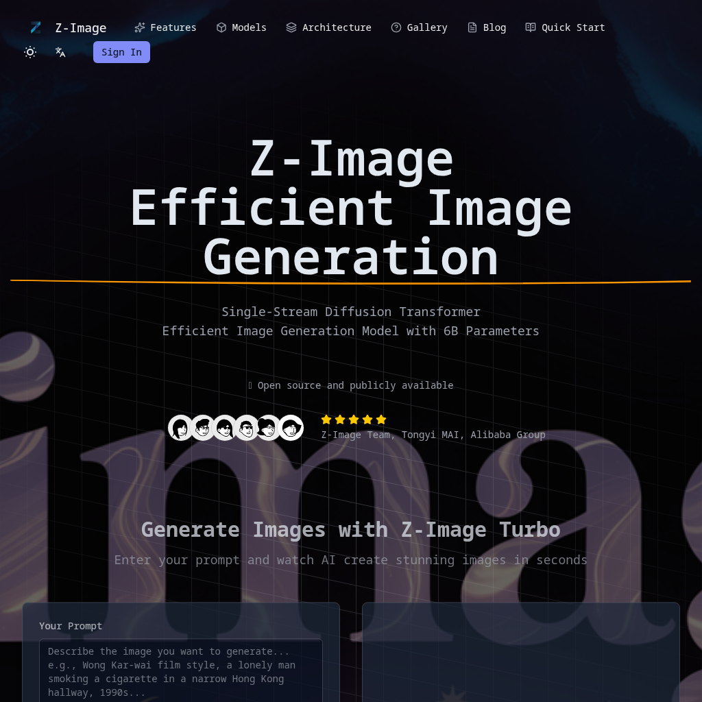z image - Z-Image Efficient 6B Image Generation Model
