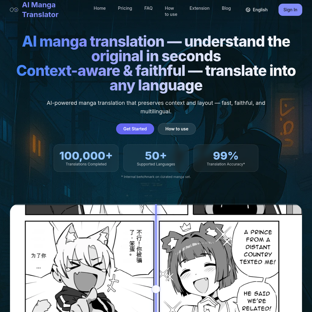 AI Manga Translation - AI Manga Translator
