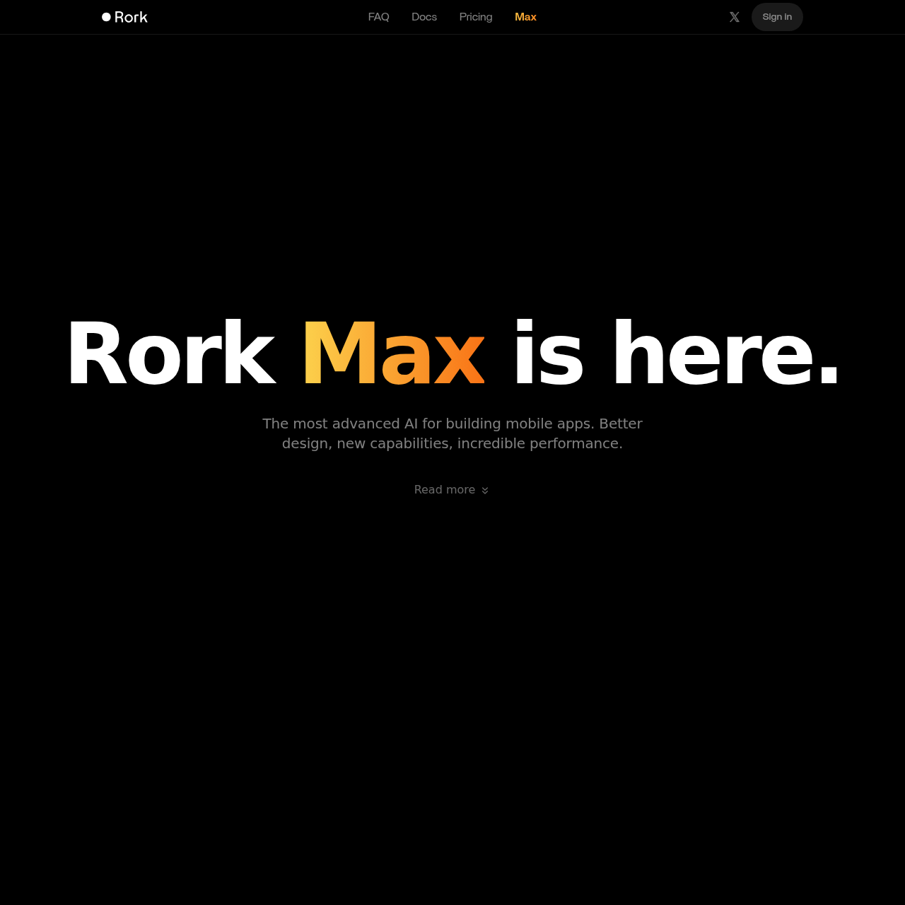 Rork Max - Rork Max: The Most Advanced AI for Building Native Apple ...