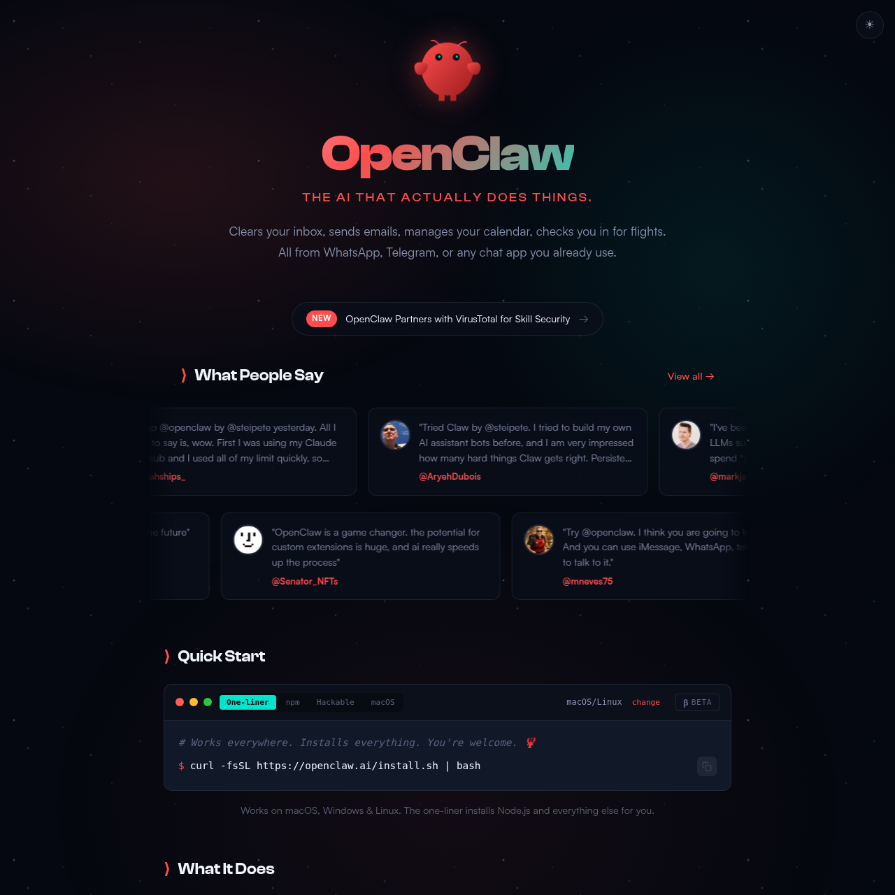OpenClaw-Personal AI Assistant - OpenClaw：为您处理一切事务的开源全能个人AI助手