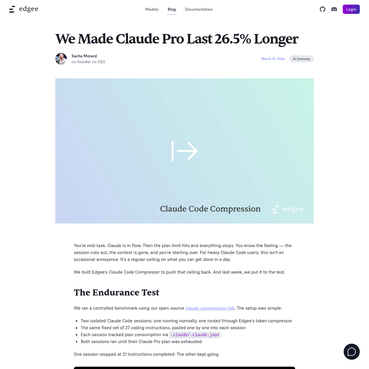 Edgee Claude Code Compression - Edgee's Claude Code Compressor for ...