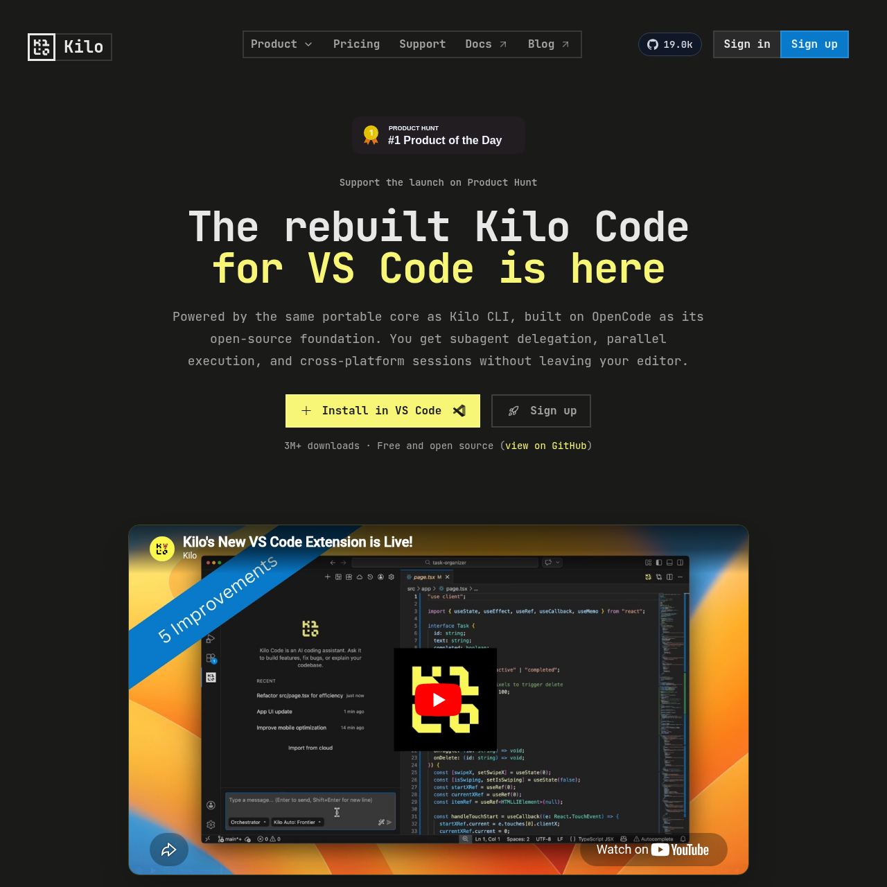 Kilo Code v7 for VS Code - Kilo Code：基于 OpenCode 核心的开源并行 AI 编程助手与 VS ...