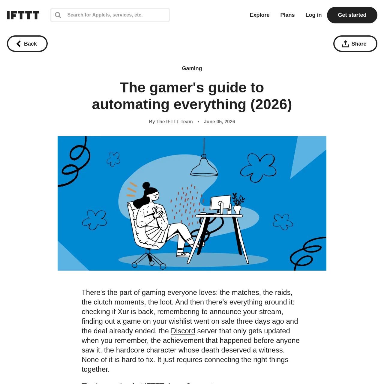 Gaming services by IFTTT - IFTTT 2026 游戏自动化终极指南：连接你的游戏、平台与设备