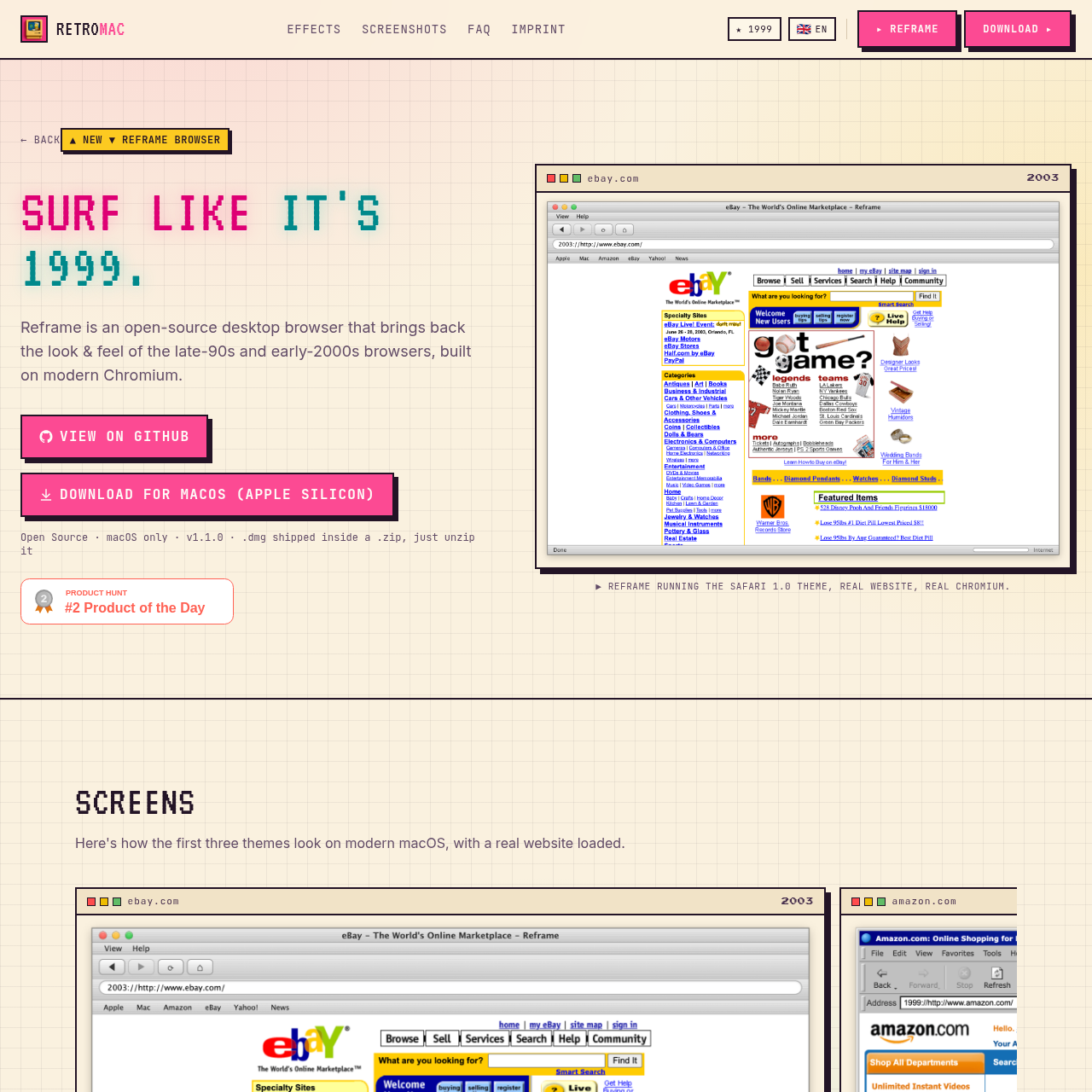 Reframe - RetroMac Reframe: A Nostalgic macOS Browser with Classic 1999 ...